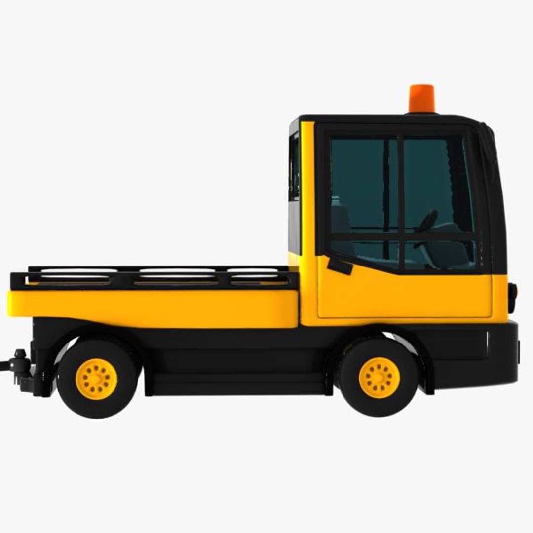 3d Model Cartoon Baggage Cart