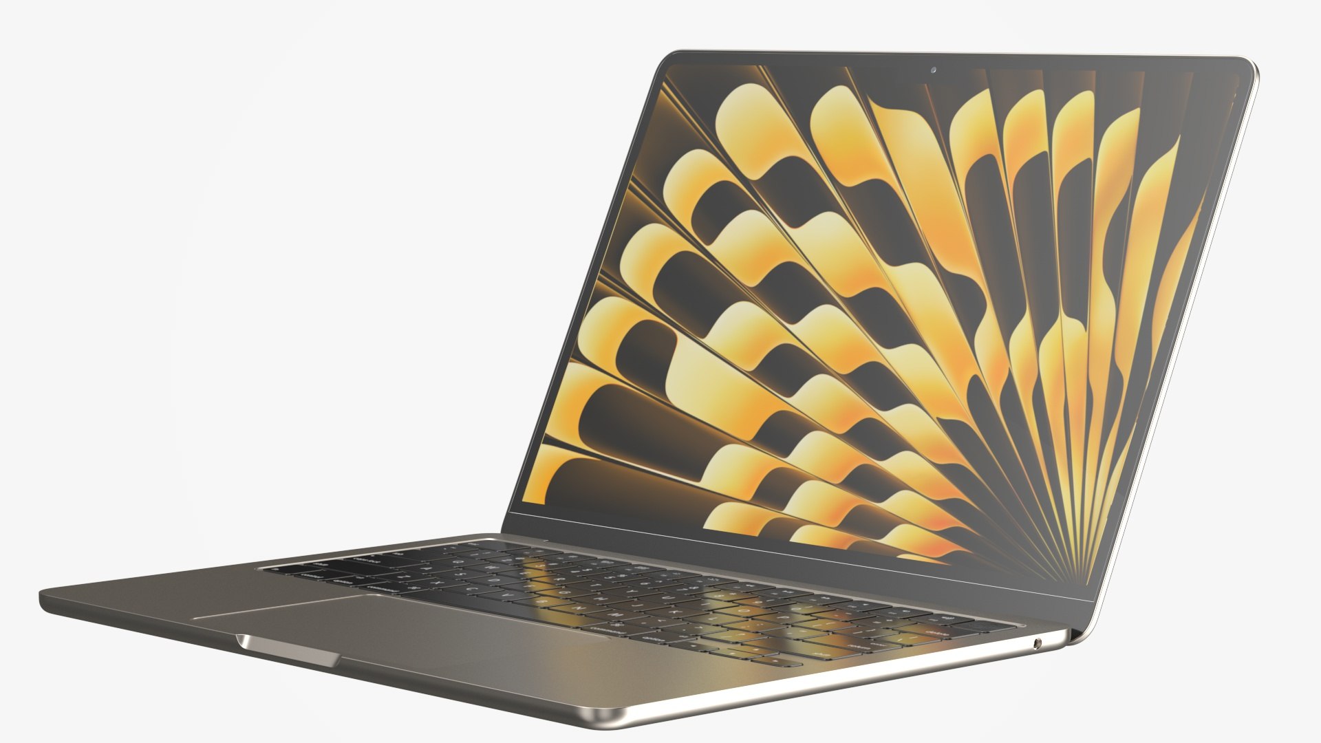 Apple MacBook Air M3 Starlight 3D Model - TurboSquid 2200241