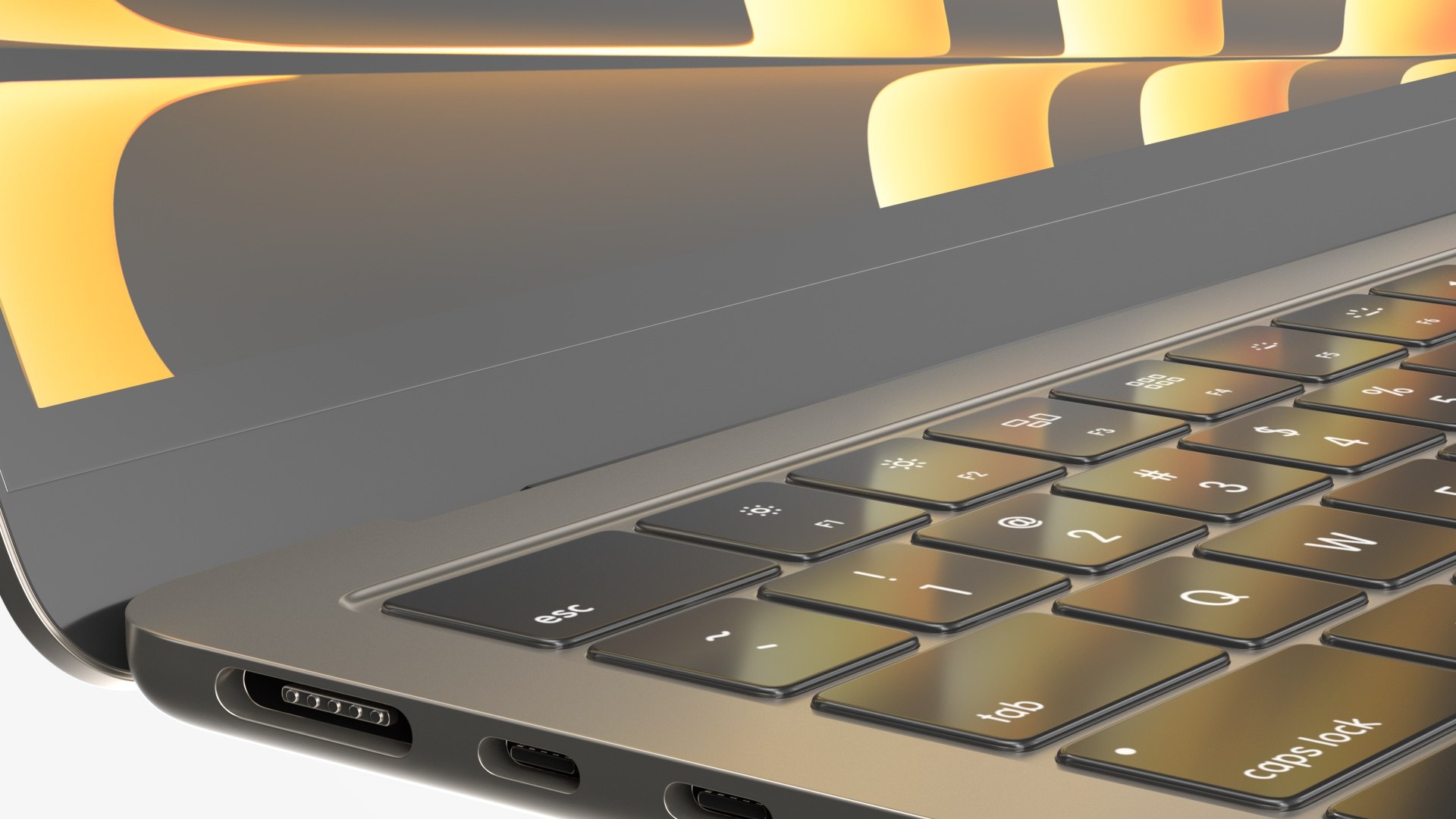 Apple MacBook Air M3 Starlight 3D Model - TurboSquid 2200241