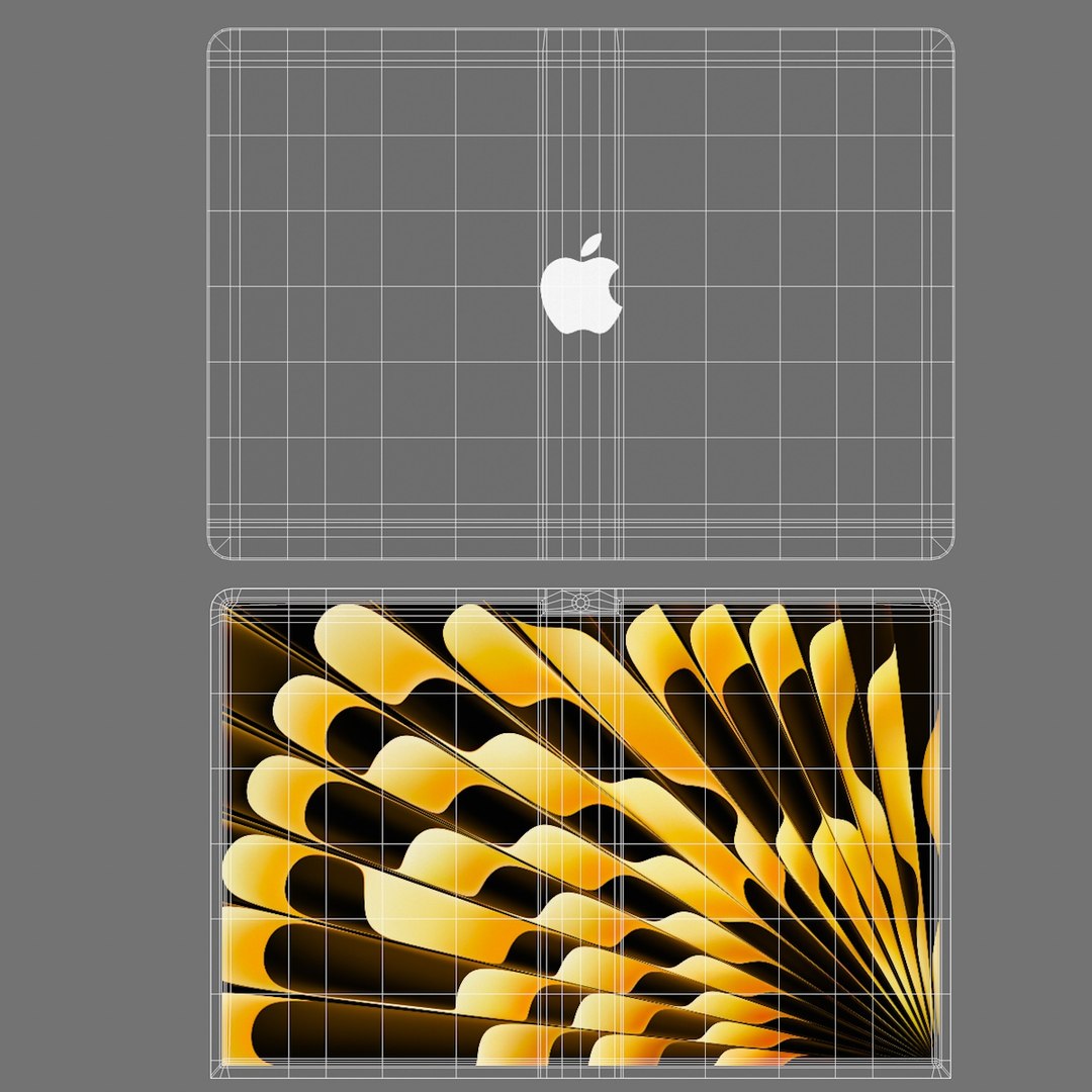 Apple MacBook Air M3 Starlight 3D Model - TurboSquid 2200241