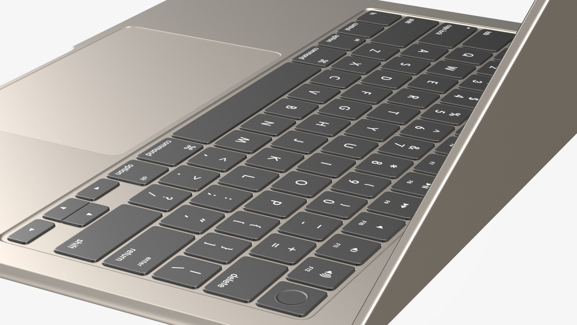 Apple MacBook Air M3 Starlight 3D Model - TurboSquid 2200241