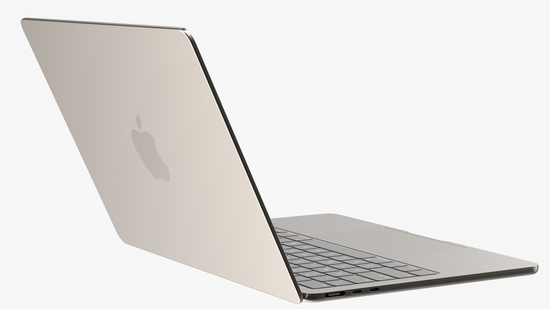 Apple MacBook Air M3 Starlight 3D Model - TurboSquid 2200241