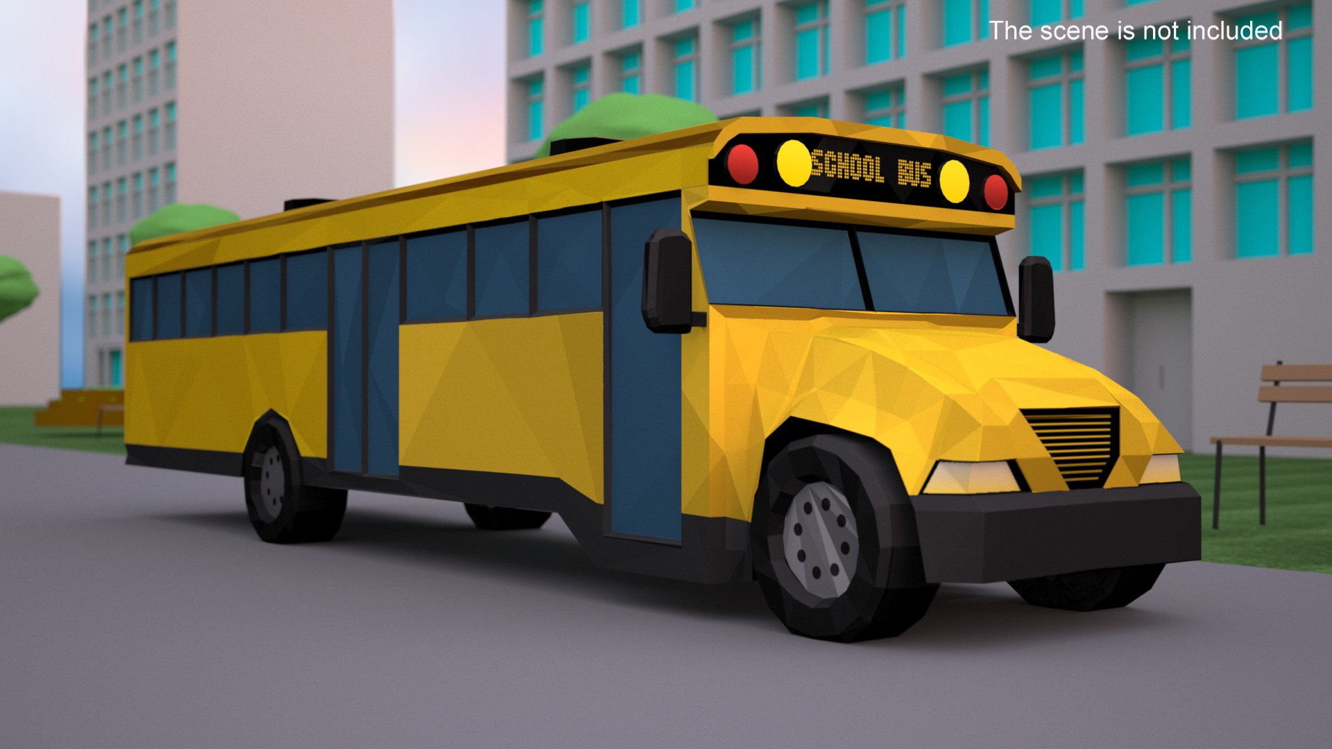 3D Low Poly Stylized Model School Bus Model - TurboSquid 2273072