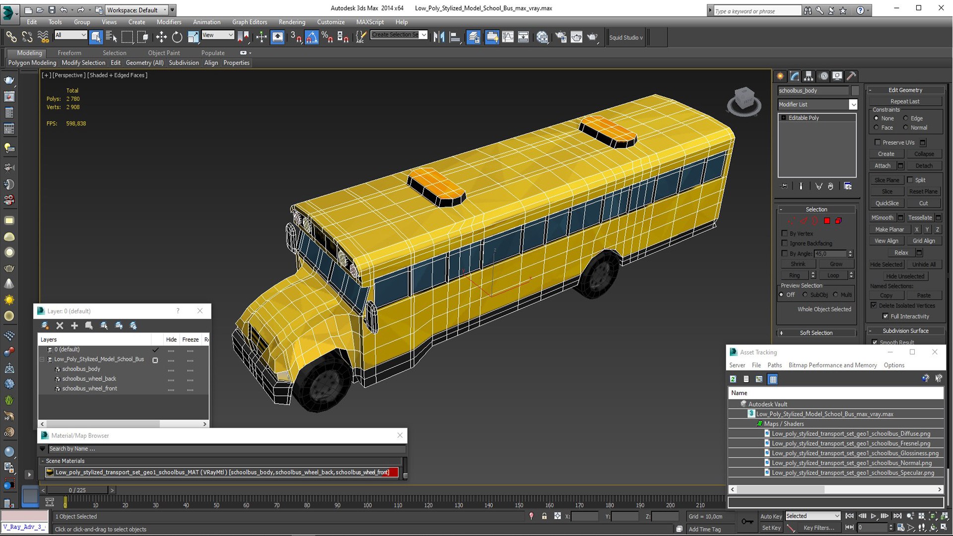 3D Low Poly Stylized Model School Bus Model - TurboSquid 2273072