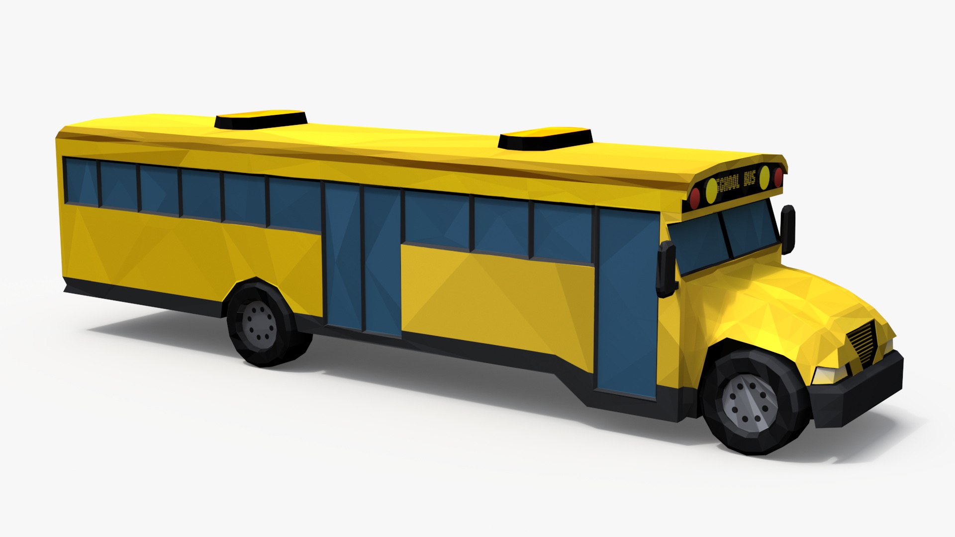 3D Low Poly Stylized Model School Bus Model - TurboSquid 2273072