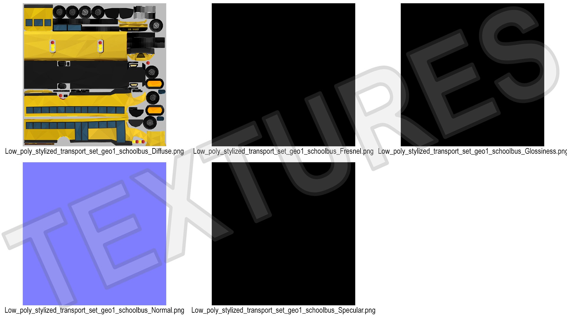 3D Low Poly Stylized Model School Bus Model - TurboSquid 2273072