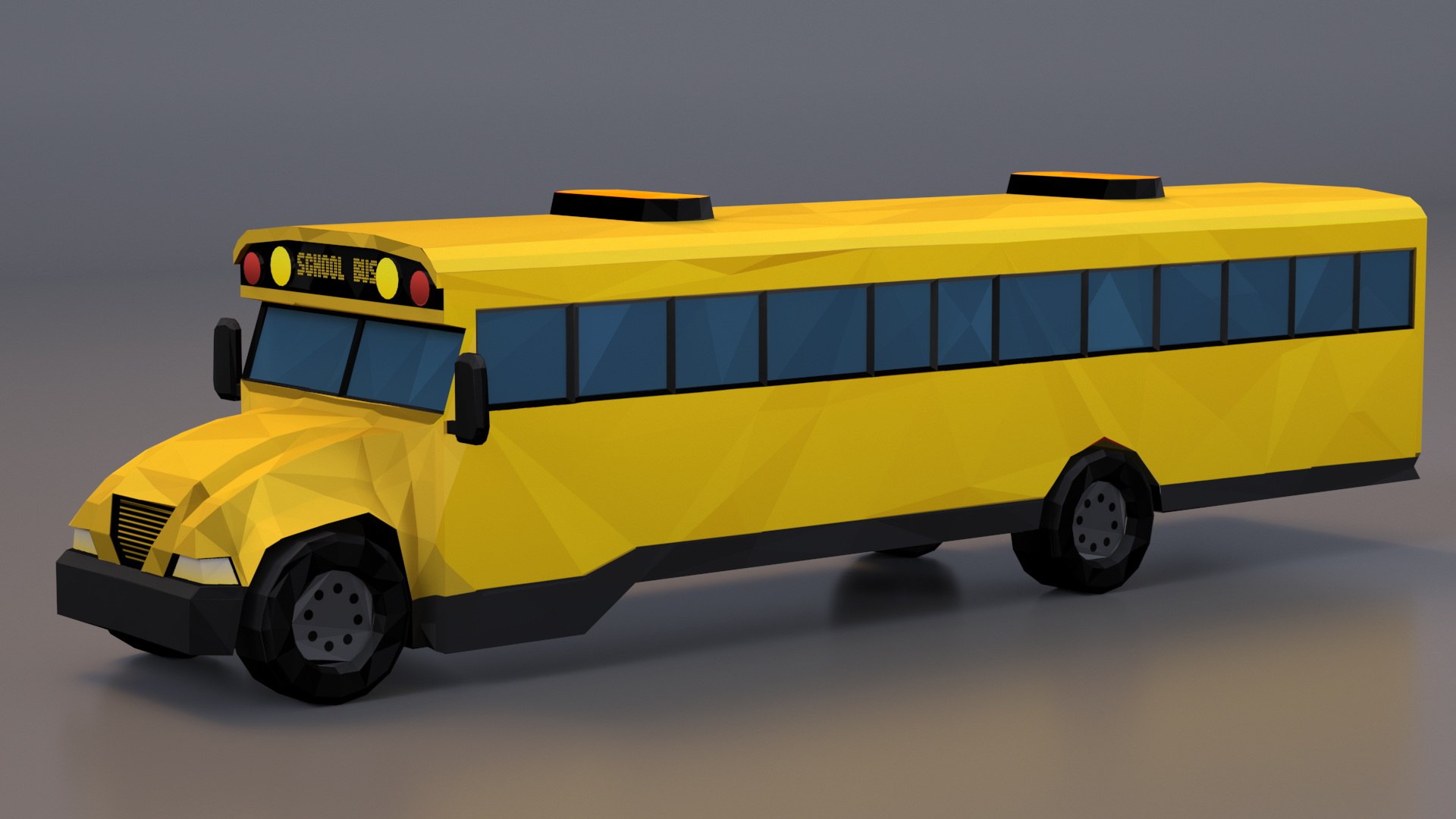 3D Low Poly Stylized Model School Bus Model - TurboSquid 2273072