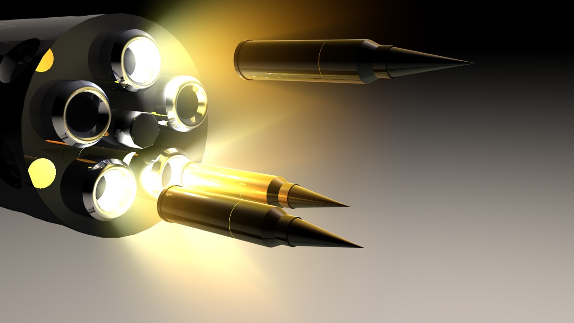 3d Chain Mini Gun Model