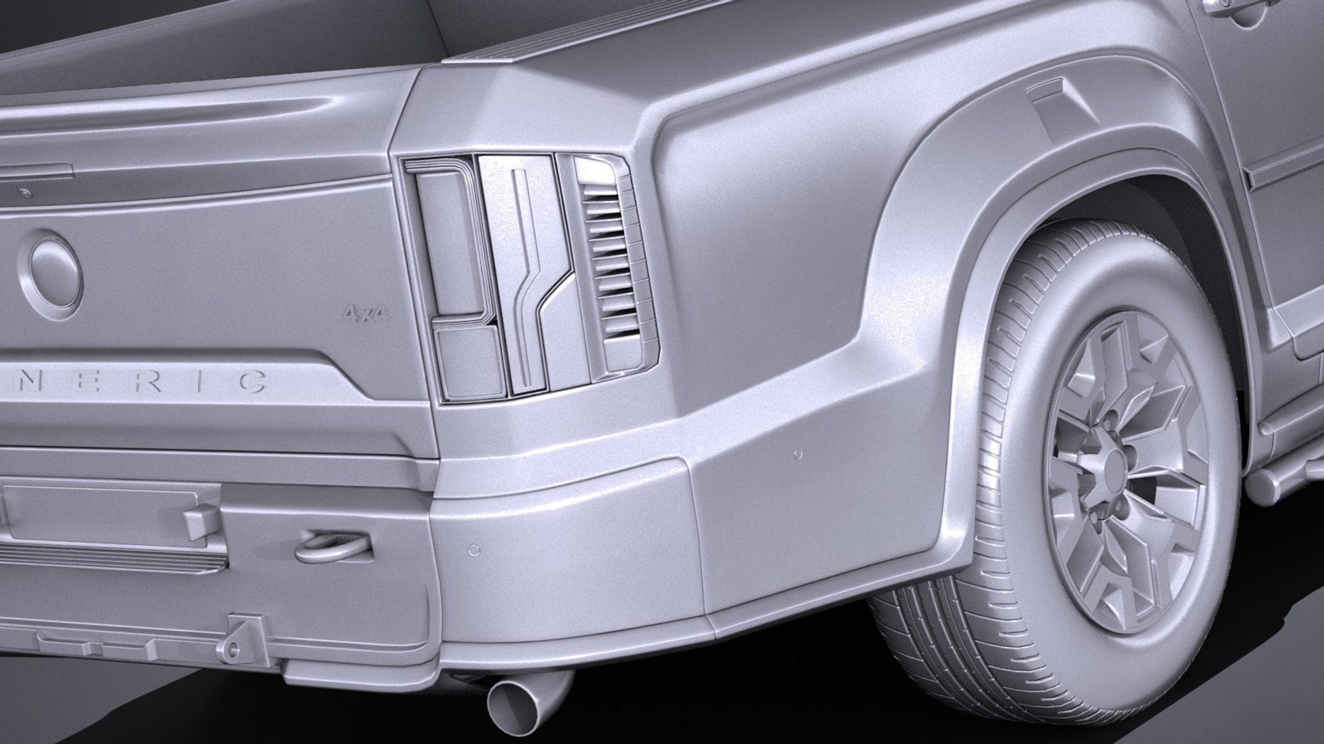 Generic Pickup 2017 3d Model