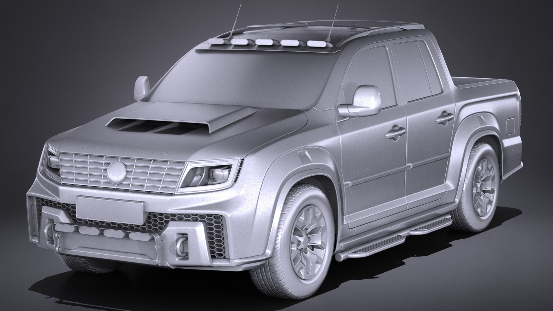 Generic Pickup 2017 3d Model