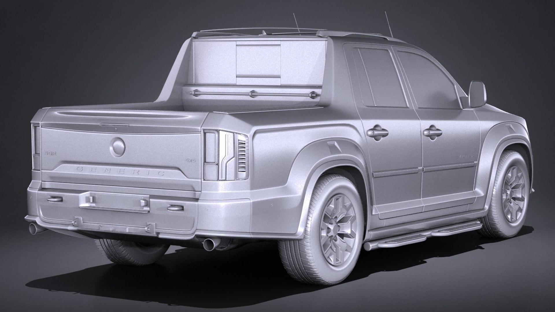 Generic Pickup 2017 3d Model