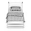 White Single Bed 3d