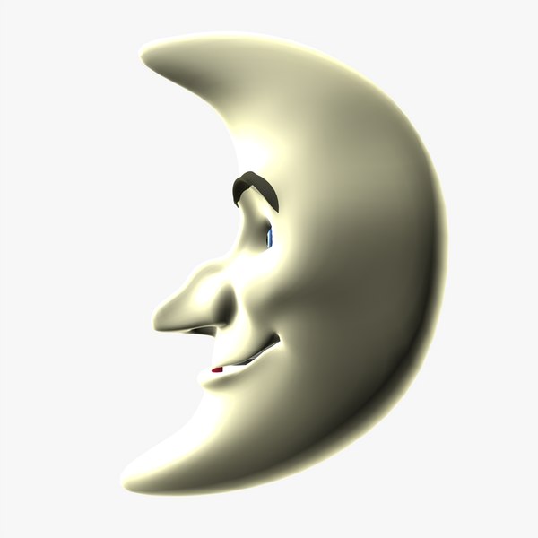 cartoon moon 3d dxf