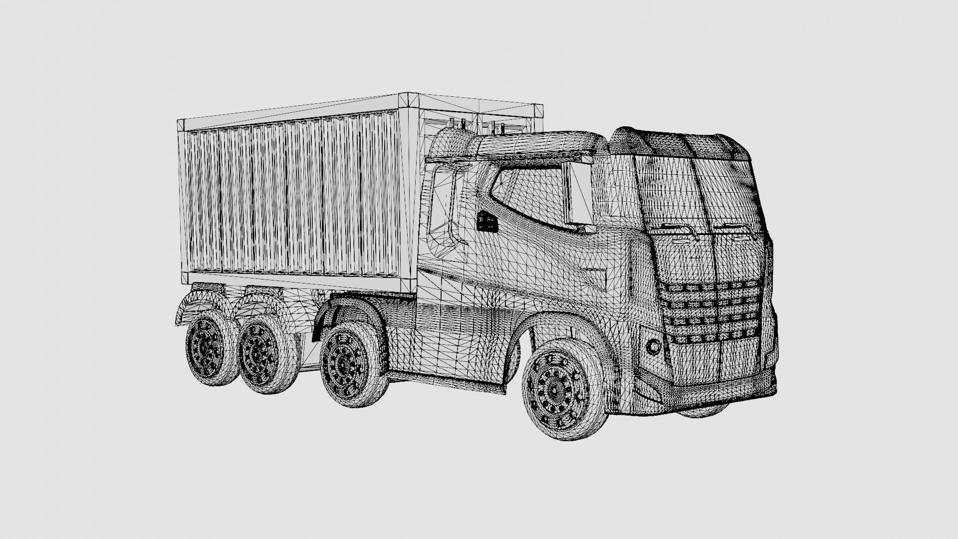 HGV Container Truck And Trailer Black Electric Ride On Lorry 3D Model ...