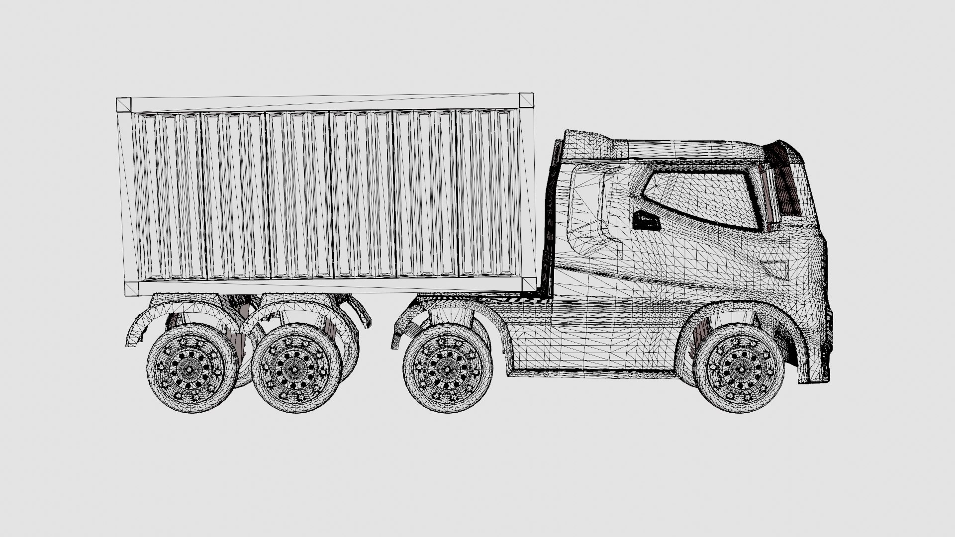 HGV Container Truck And Trailer Black Electric Ride On Lorry 3D Model ...