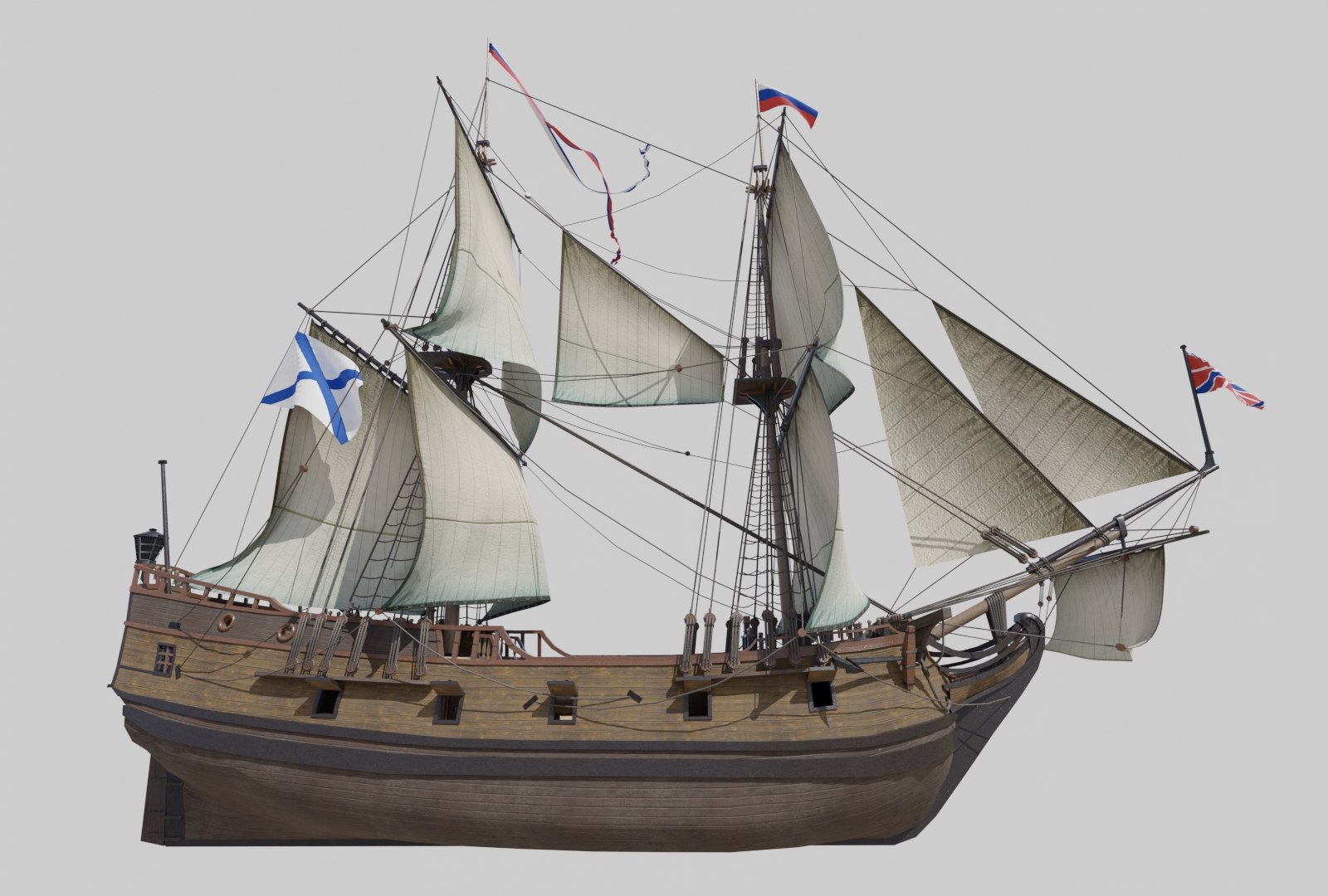 3D model vitus bering ship st peter - TurboSquid 1620954