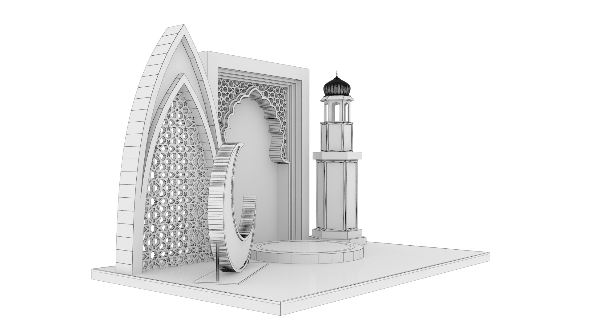 Stand Booth Ramadan Islamic Decoration 3D Model - TurboSquid 2198588