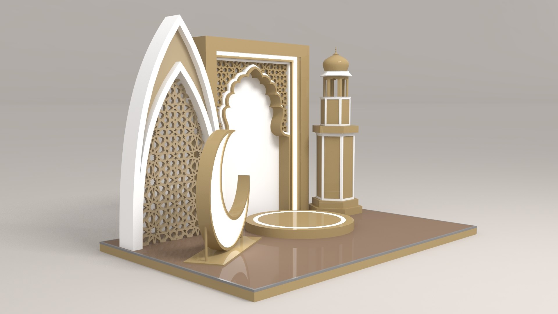 Stand Booth Ramadan Islamic Decoration 3D Model - TurboSquid 2198588