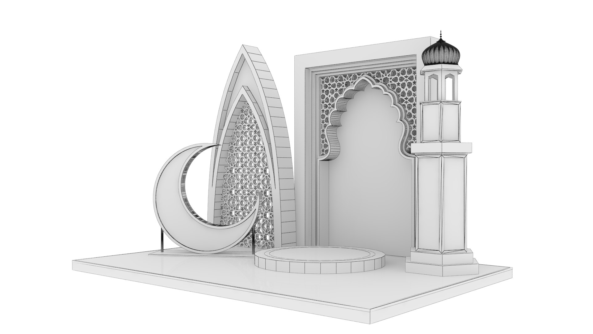 Stand Booth Ramadan Islamic Decoration 3D Model - TurboSquid 2198588
