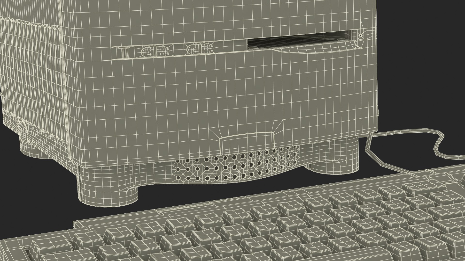 Vintage Apple Macintosh Color Classic With Keyboard And Mouse Model - TurboSquid 2203553