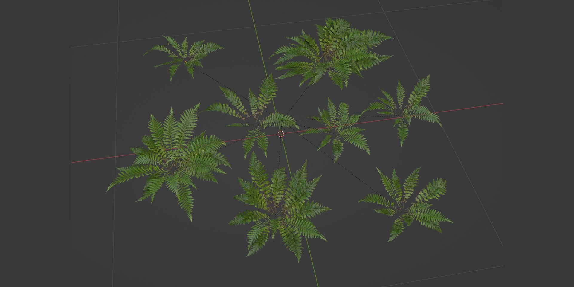 3D Model Low Poly Fern Plants Collection Vol 217-Blender-3dmodel ...