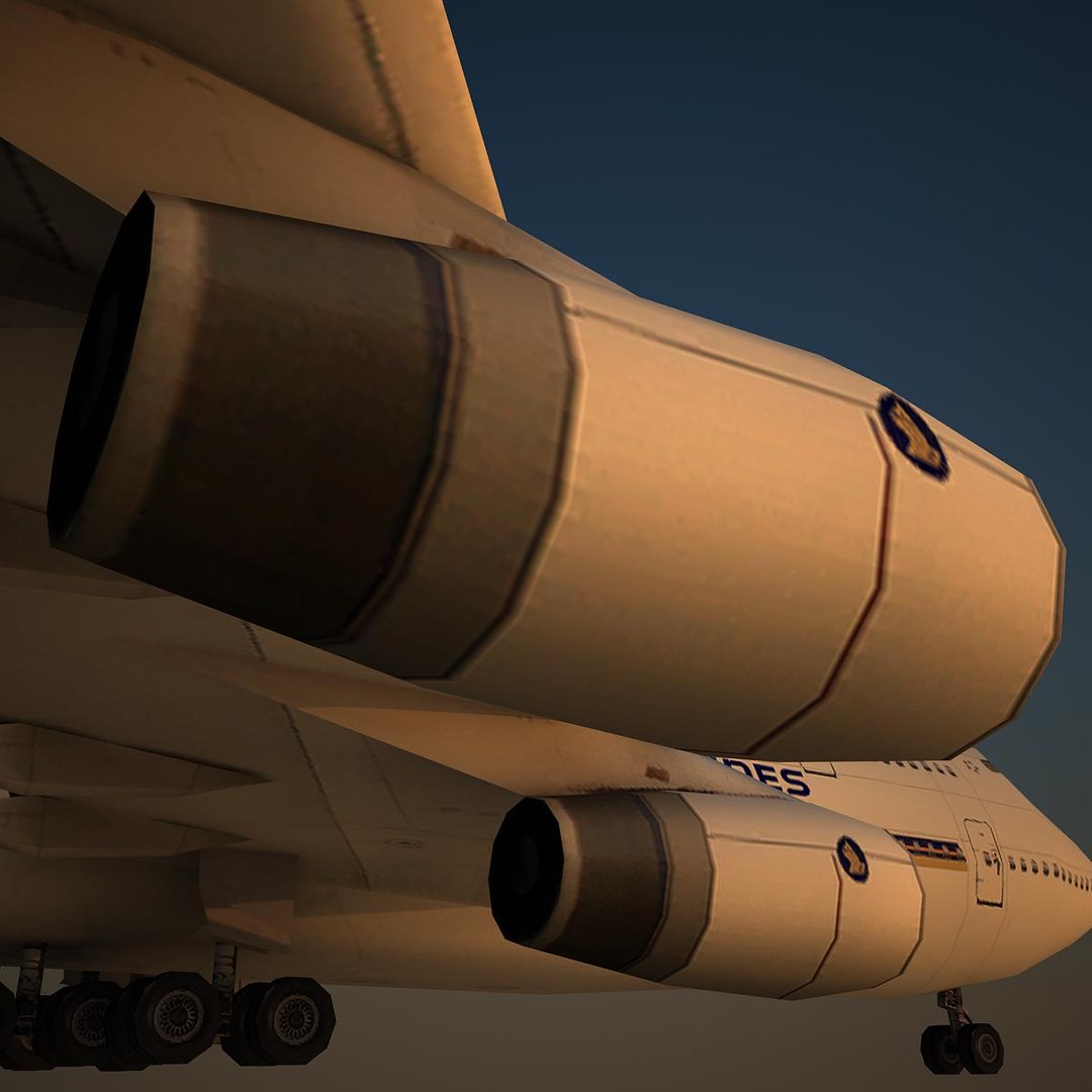 3d Boeing 747-400 Sia Model