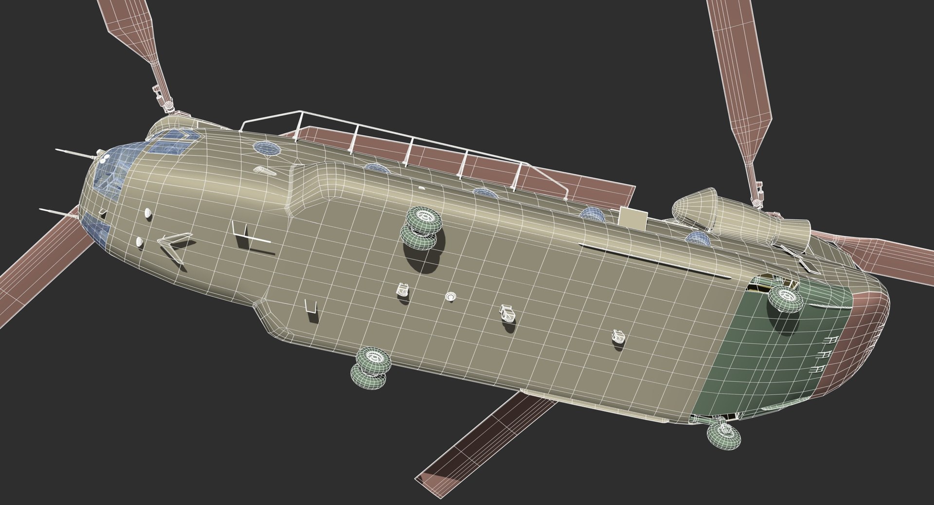 3D Boeing CH-47 Chinook WL model - TurboSquid 2162906