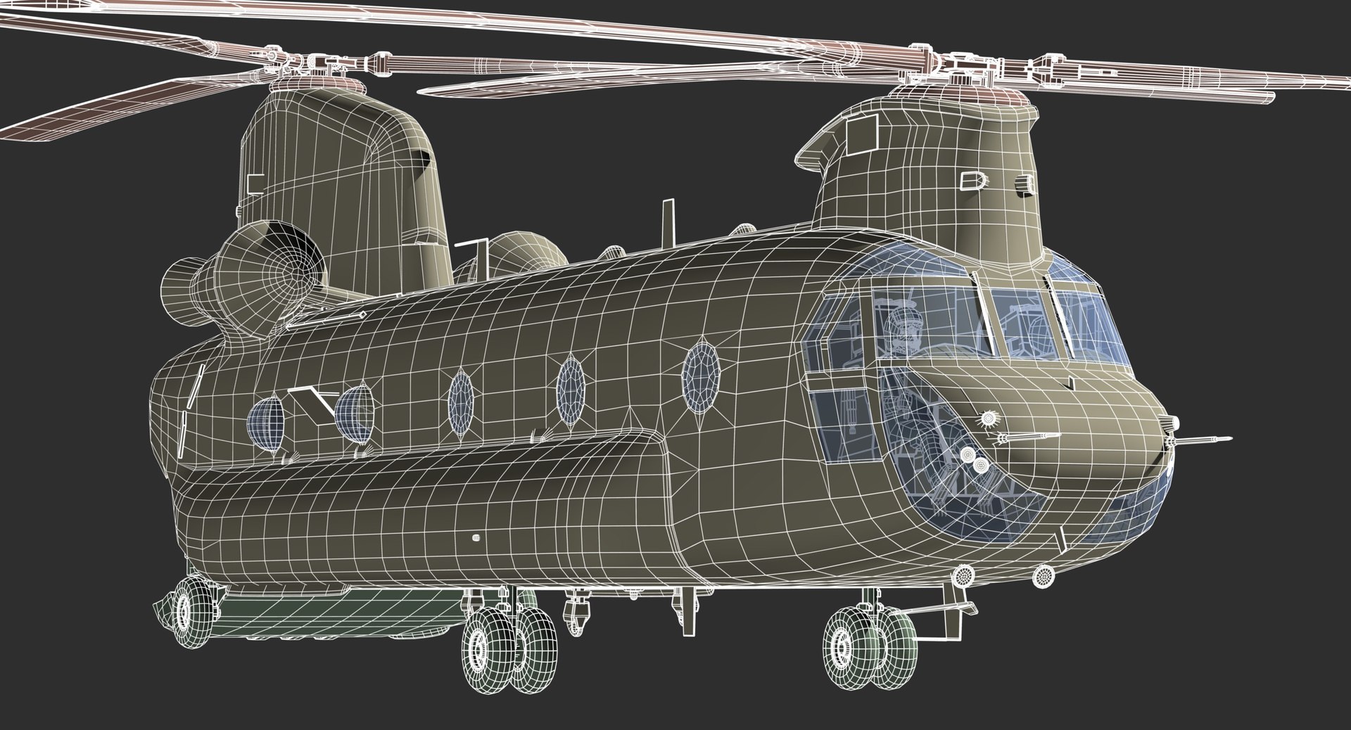 3D Boeing CH-47 Chinook WL model - TurboSquid 2162906