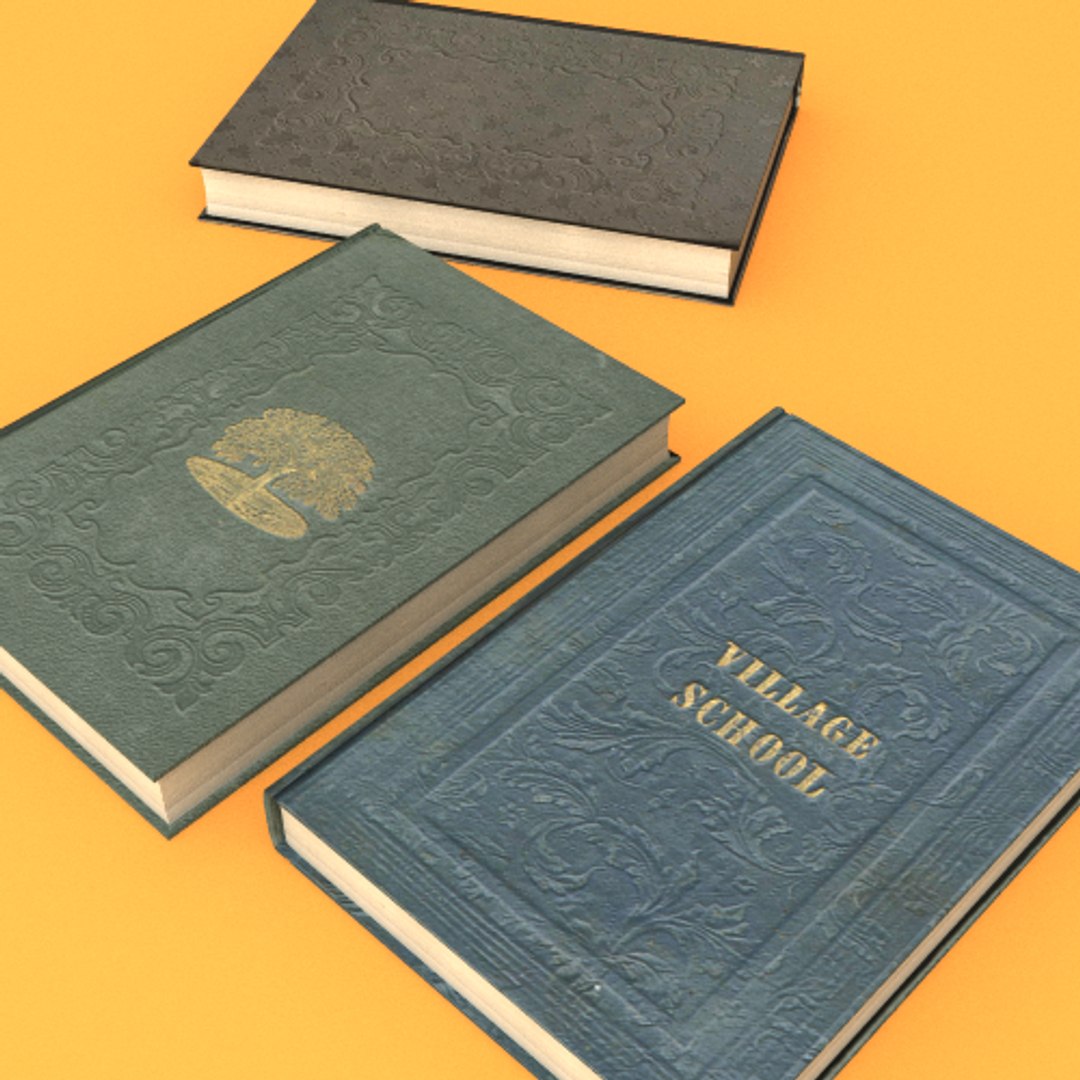 3 Old Rare Books 3d Obj