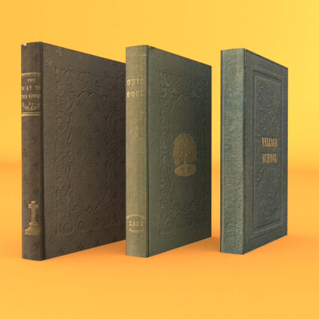 3 Old Rare Books 3d Obj