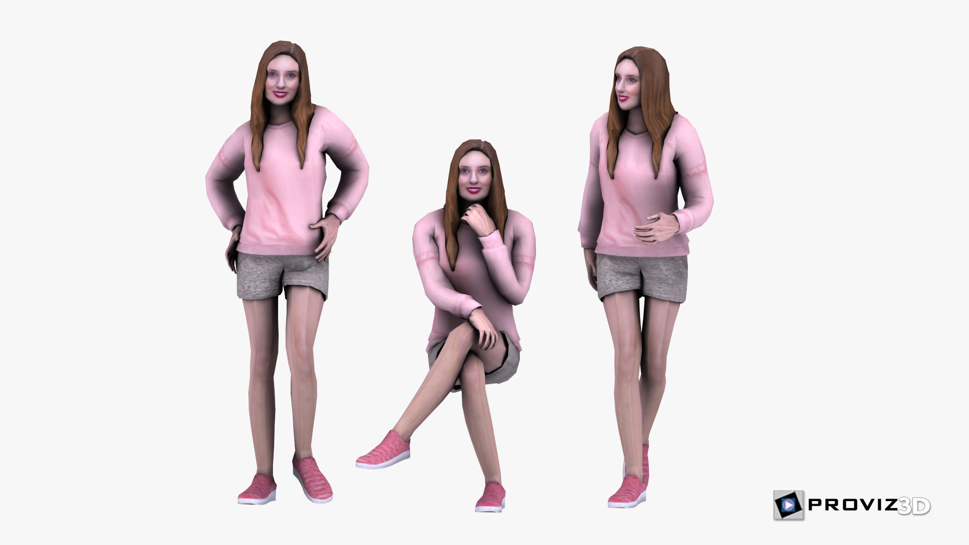 3D People: 30 Still 3D Student Vol. 02 3D Model - TurboSquid 1746895