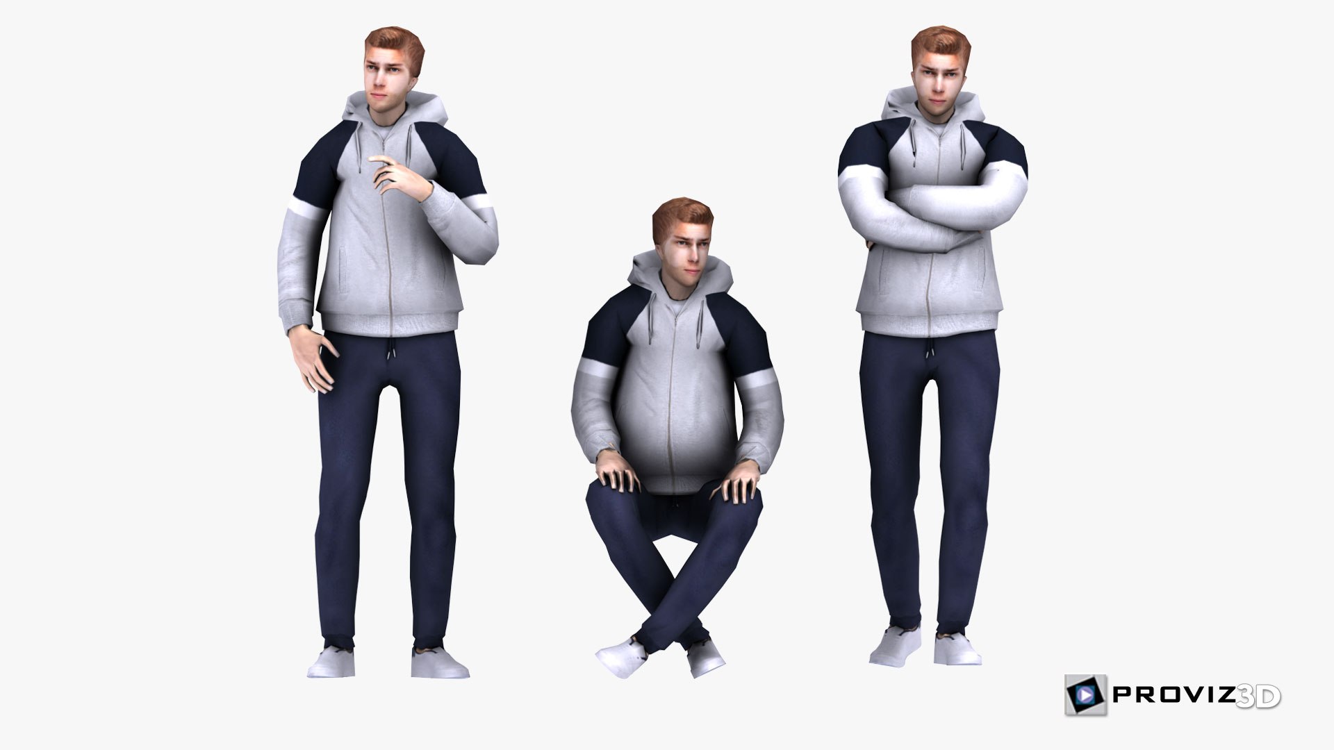 3D People: 30 Still 3D Student Vol. 02 3D Model - TurboSquid 1746895