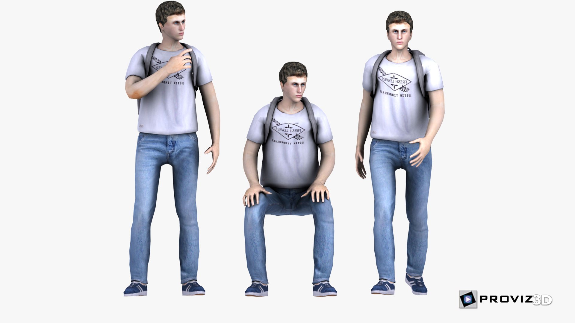 3D People: 30 Still 3D Student Vol. 02 3D Model - TurboSquid 1746895