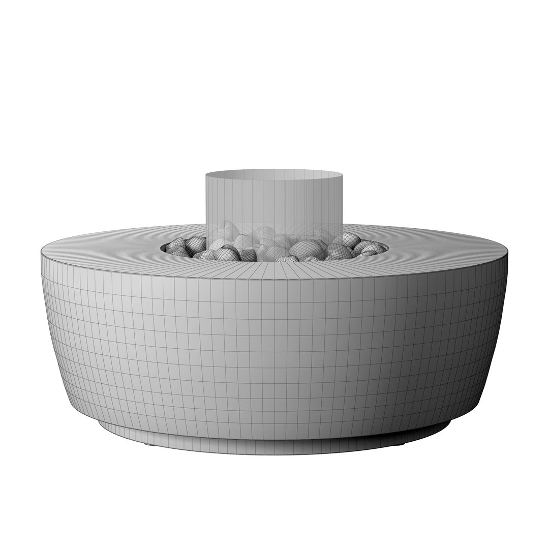 3D Model VETRO ROUND FIRE TABLE - TurboSquid 1898138