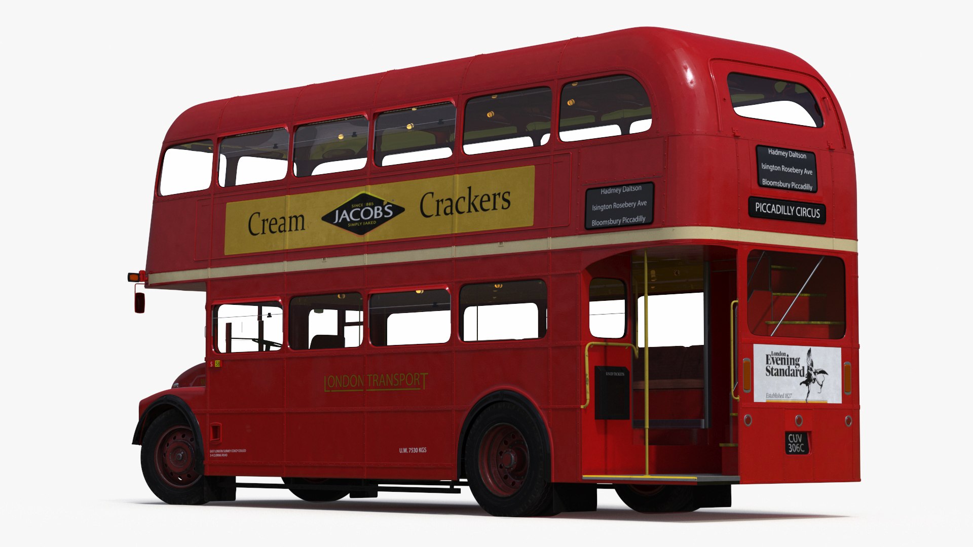 3D London Double Decker Bus Rigged - TurboSquid 2289588