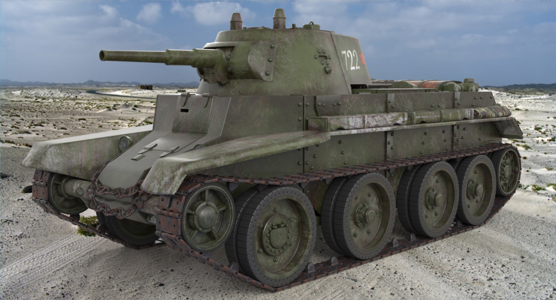 3D tank bt 7 soviet - TurboSquid 1499833