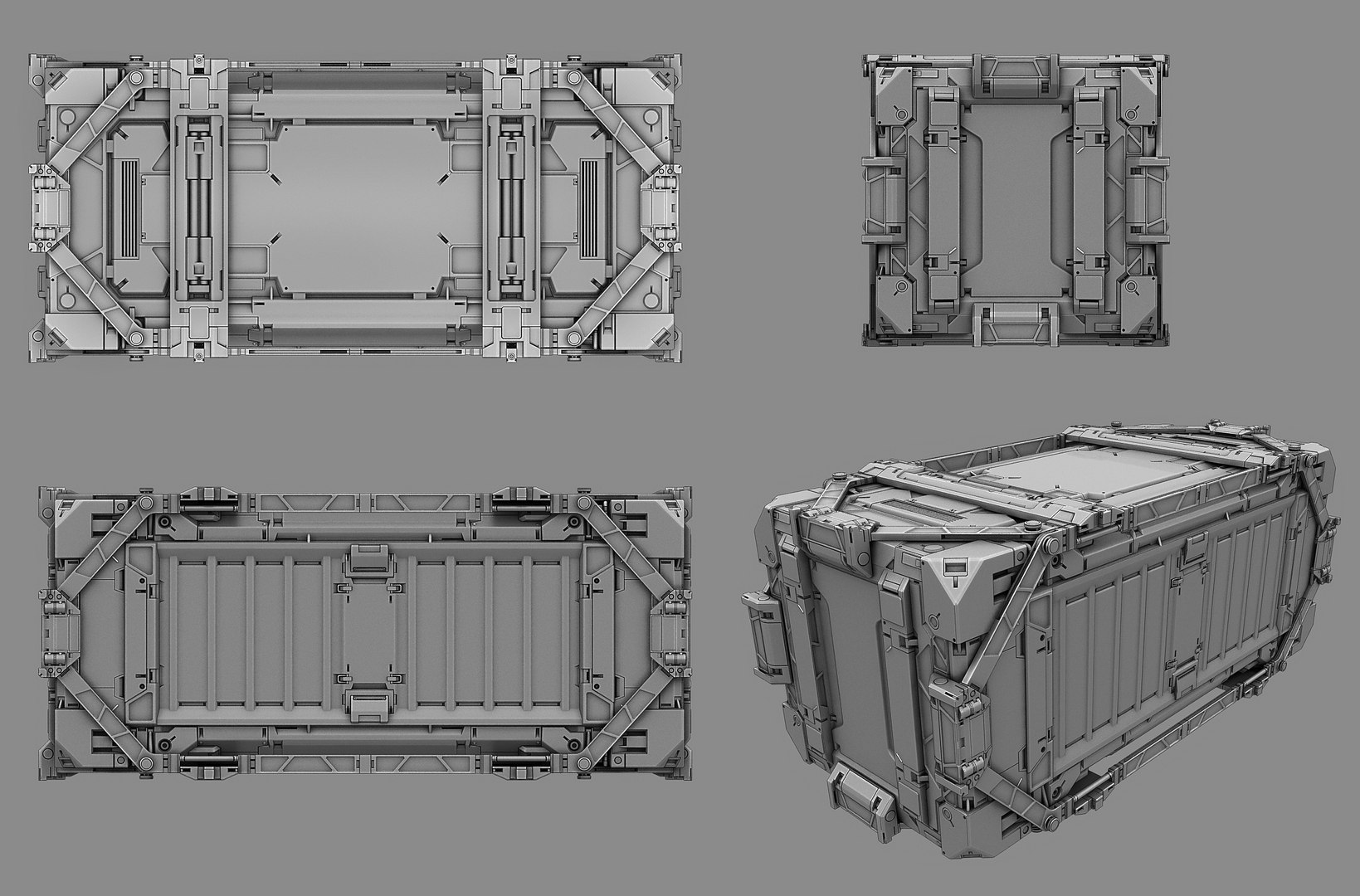 3d Model Cargo Container