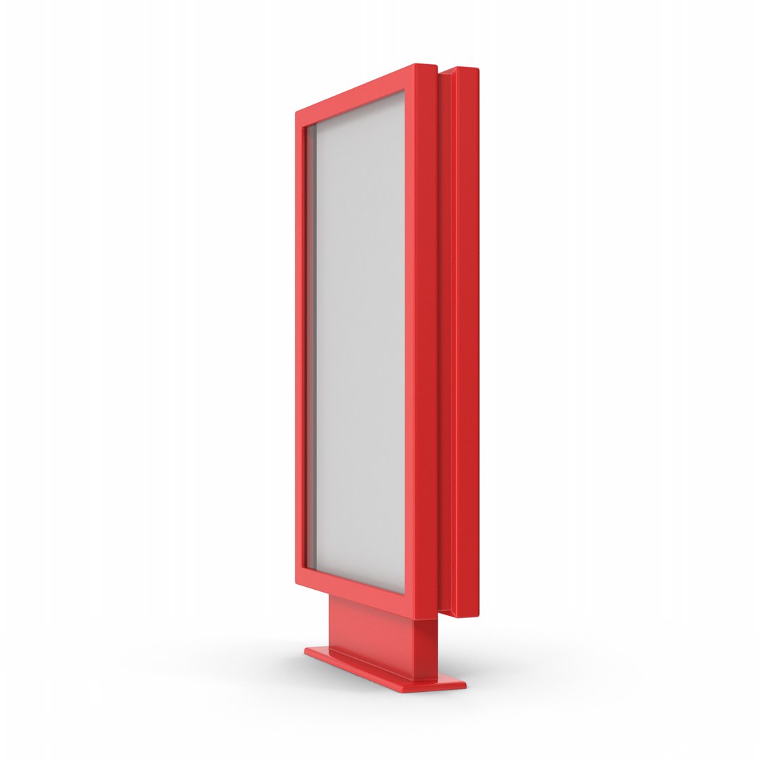 3D Red Billboard Model - TurboSquid 1928586