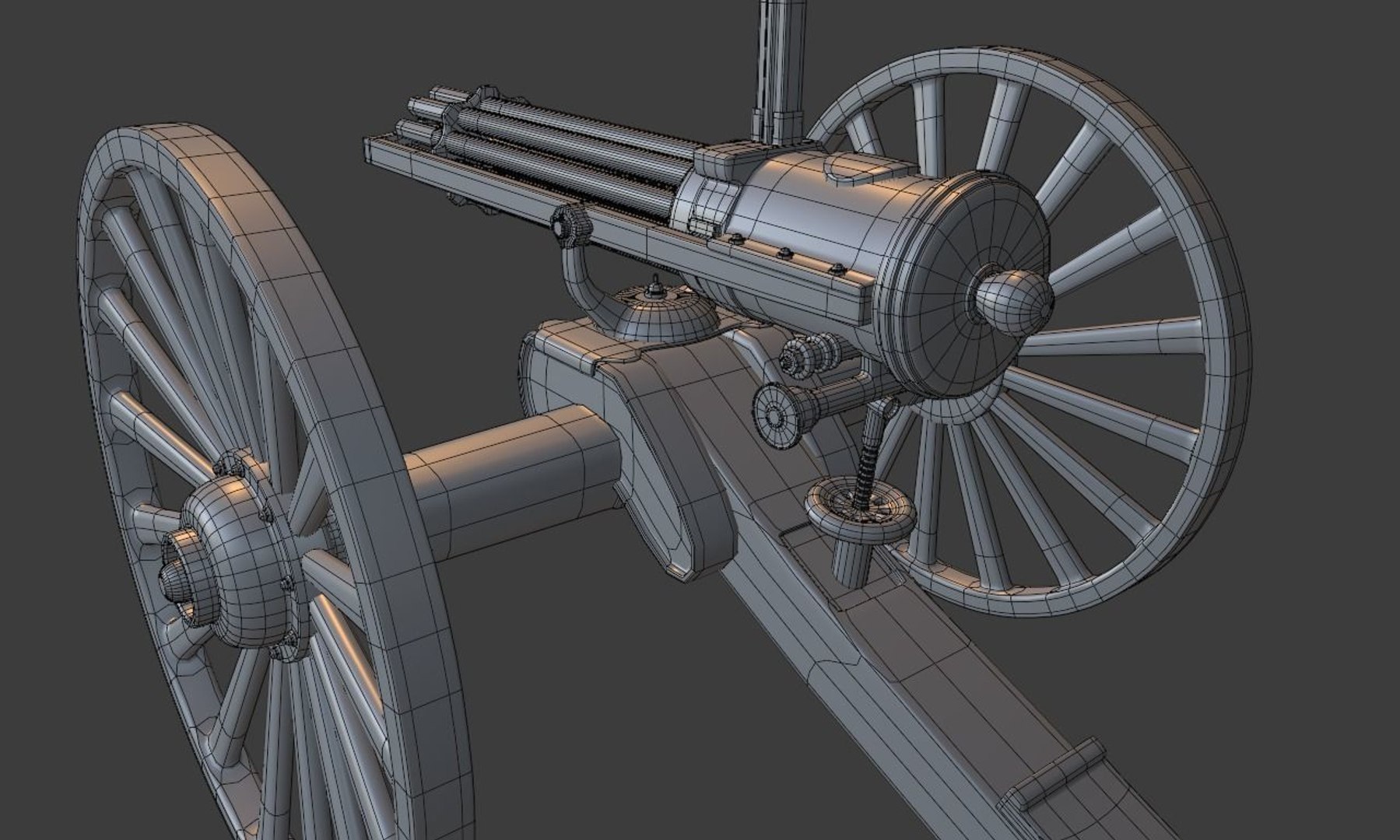 3D Gatling Gun Model - TurboSquid 1624331