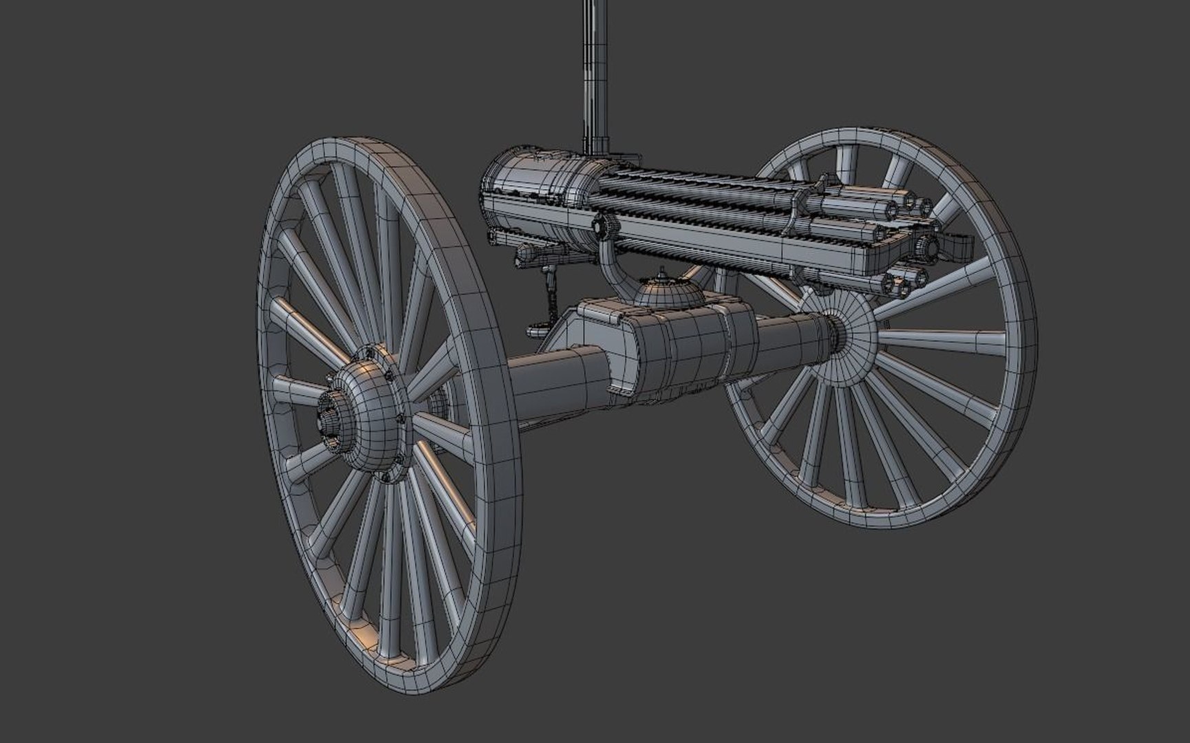 3D Gatling Gun Model - TurboSquid 1624331
