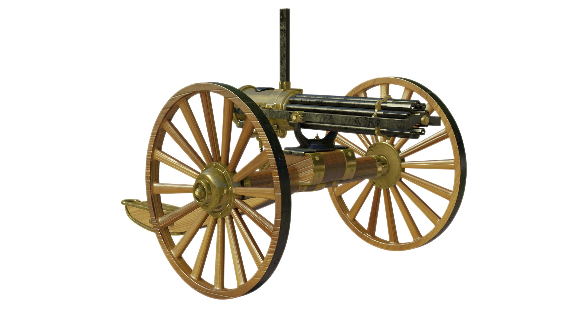 3D Gatling Gun Model - TurboSquid 1624331
