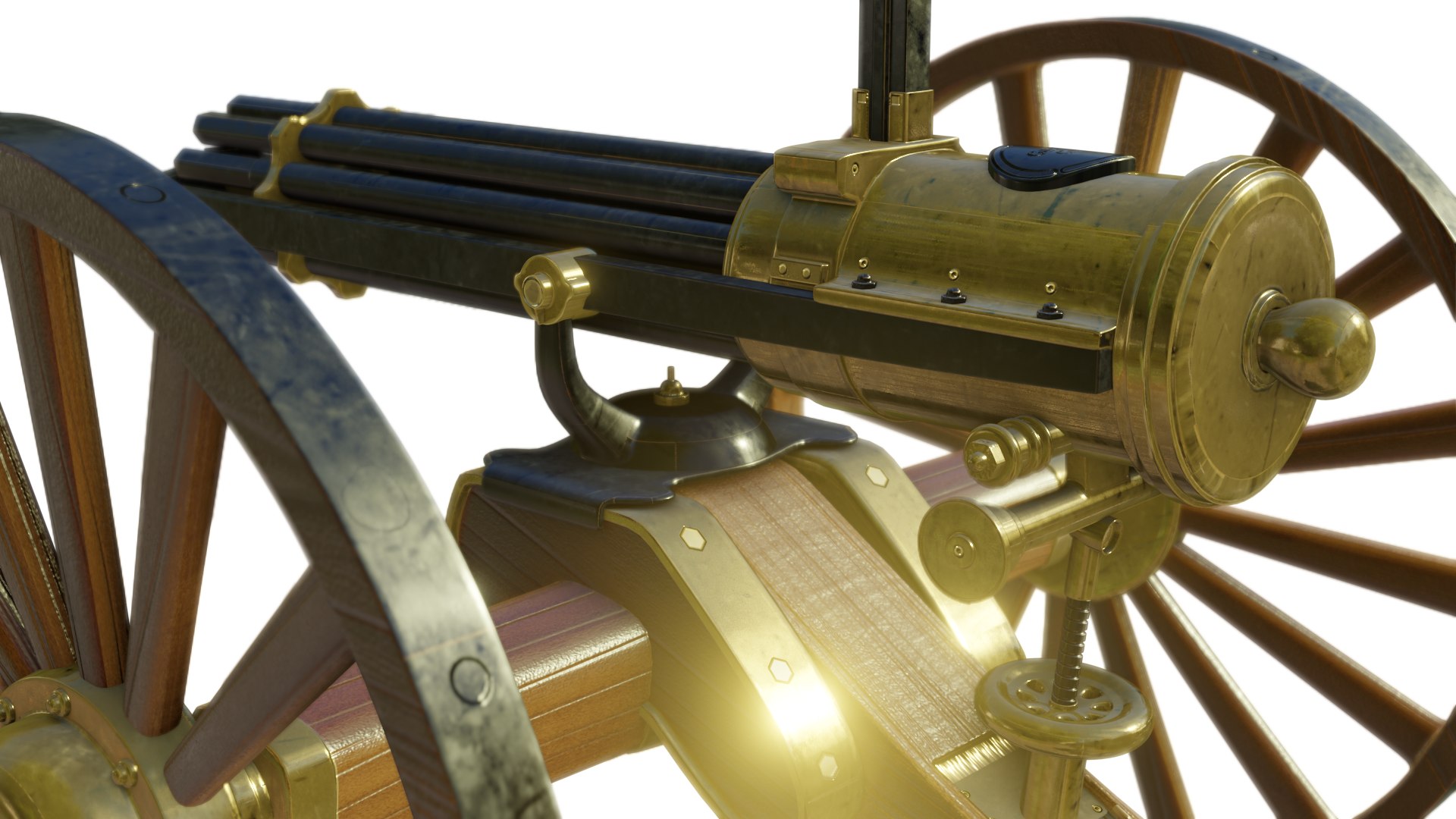3D Gatling Gun Model - TurboSquid 1624331
