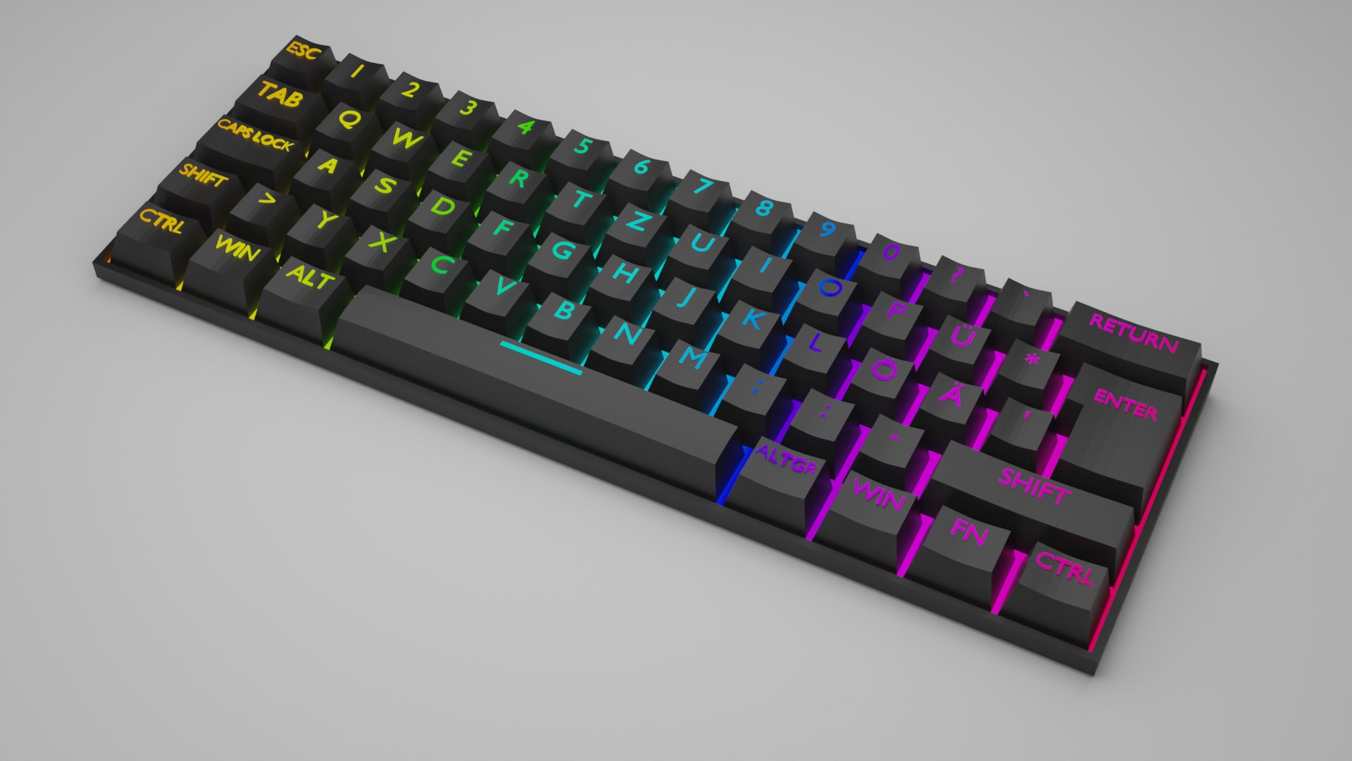 3D RGB Gaming Keyboard - TurboSquid 1997334