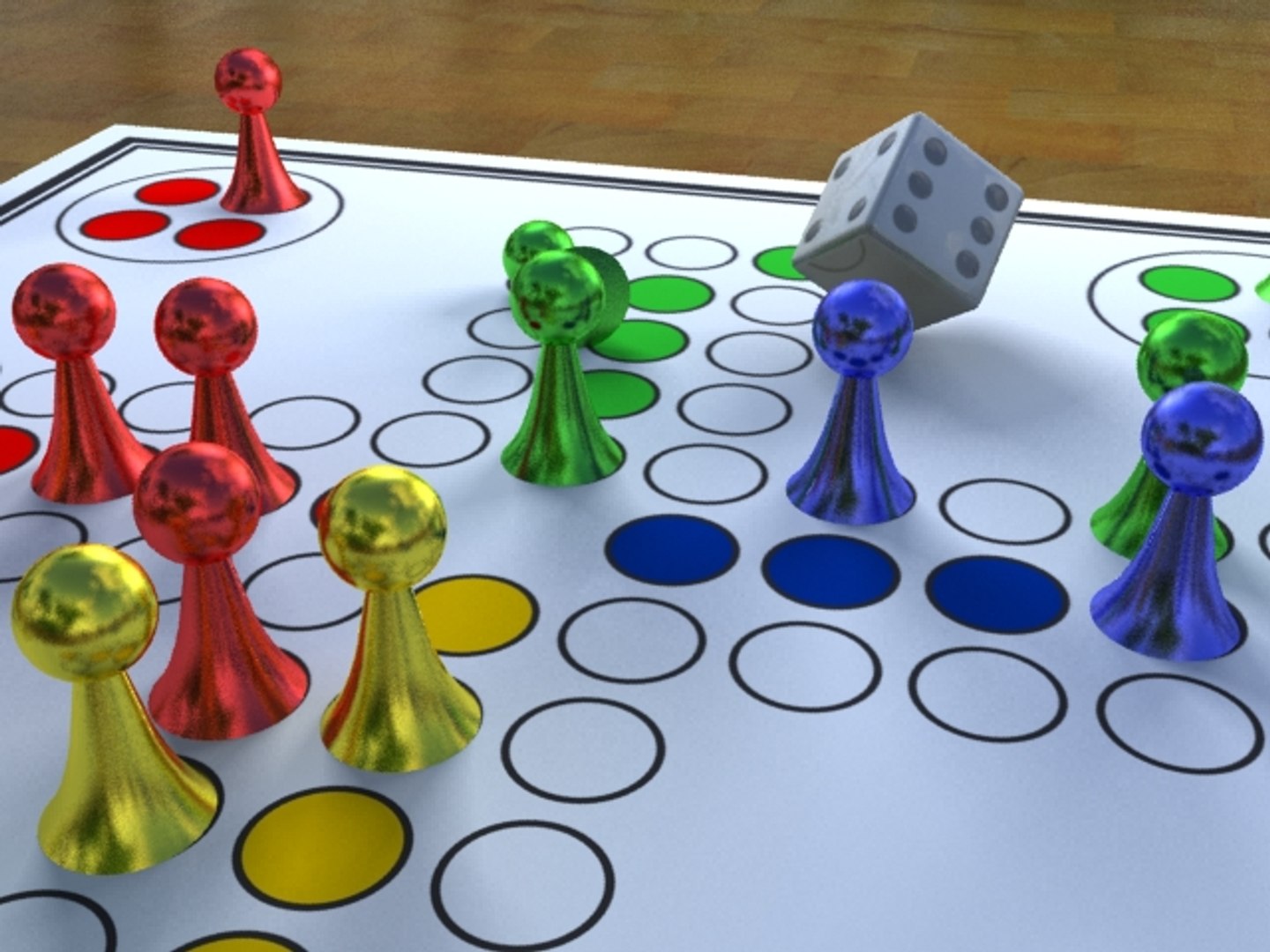 3d Model Of Ludo Board Boardgames