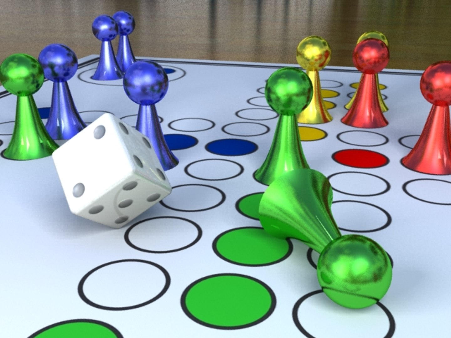 3d Model Of Ludo Board Boardgames