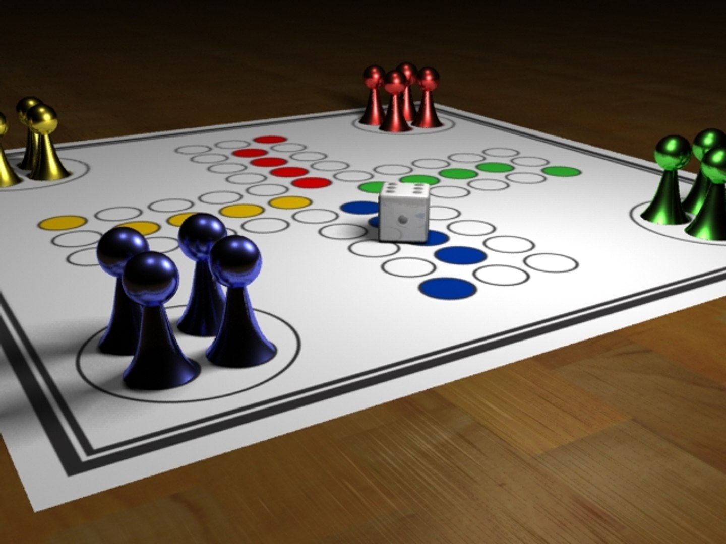 3d Model Of Ludo Board Boardgames