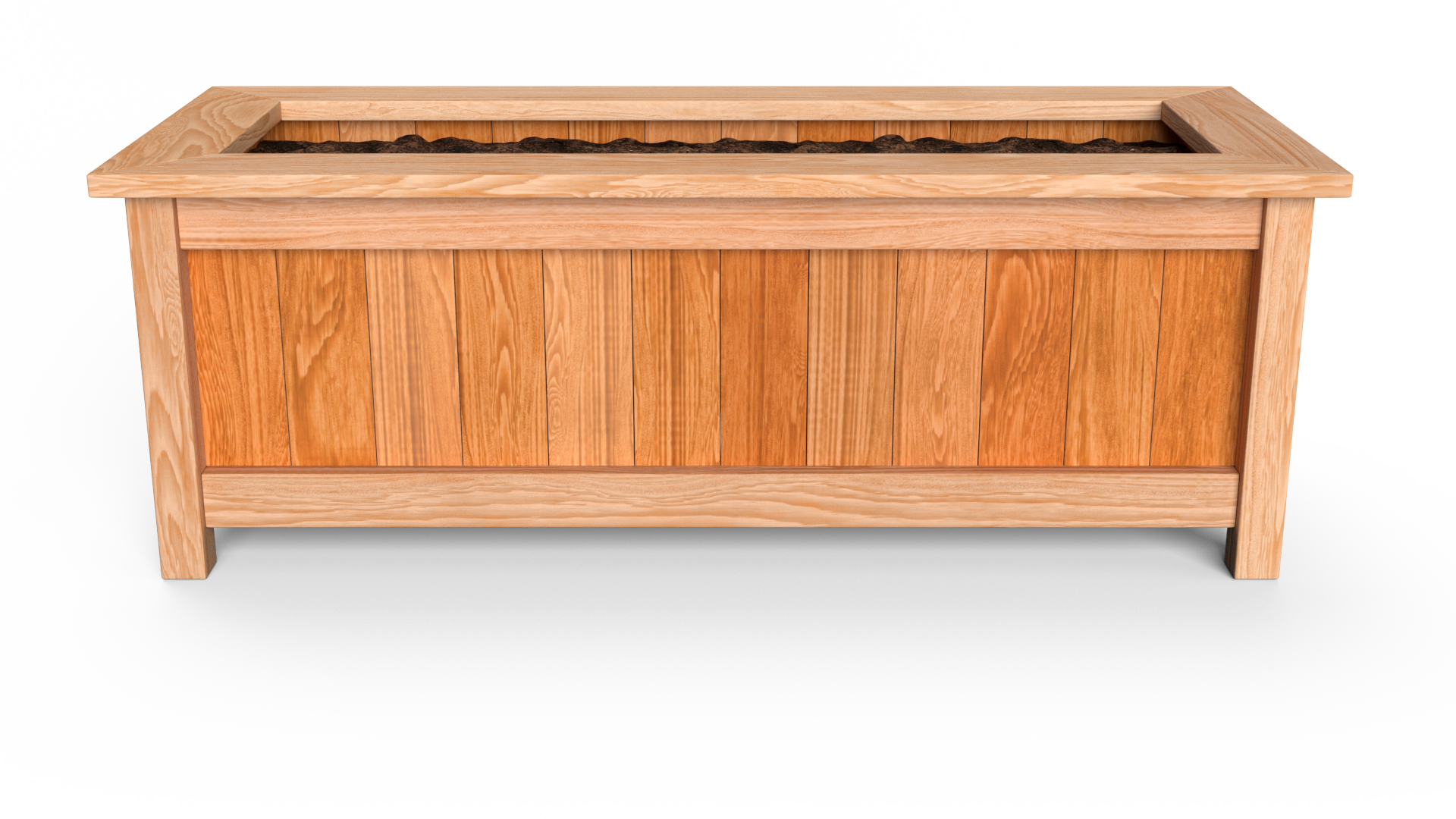 3D Cedar Planter Box - TurboSquid 1904478