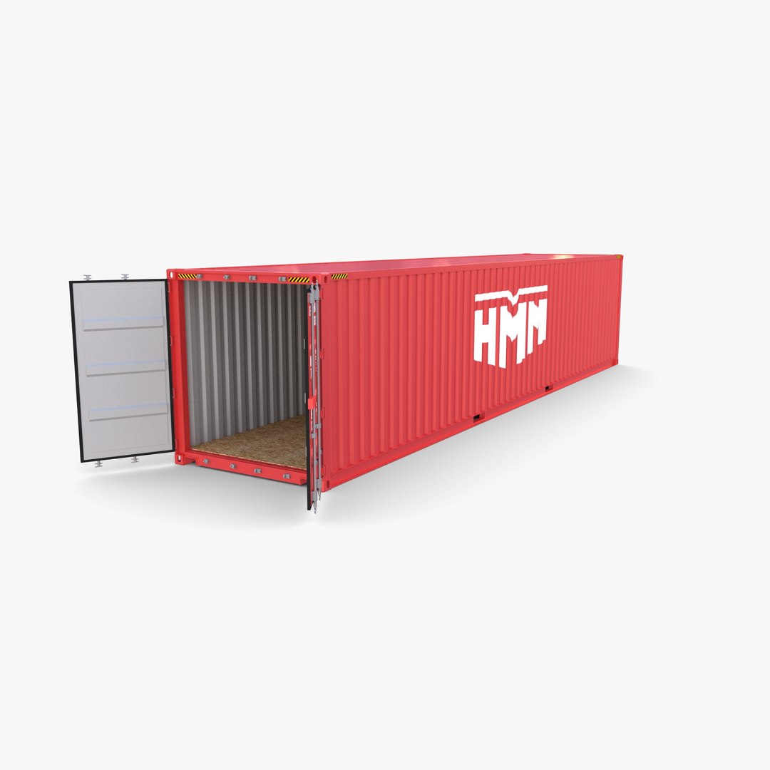 3D 40ft Shipping Container HMM v2 model - TurboSquid 1778453