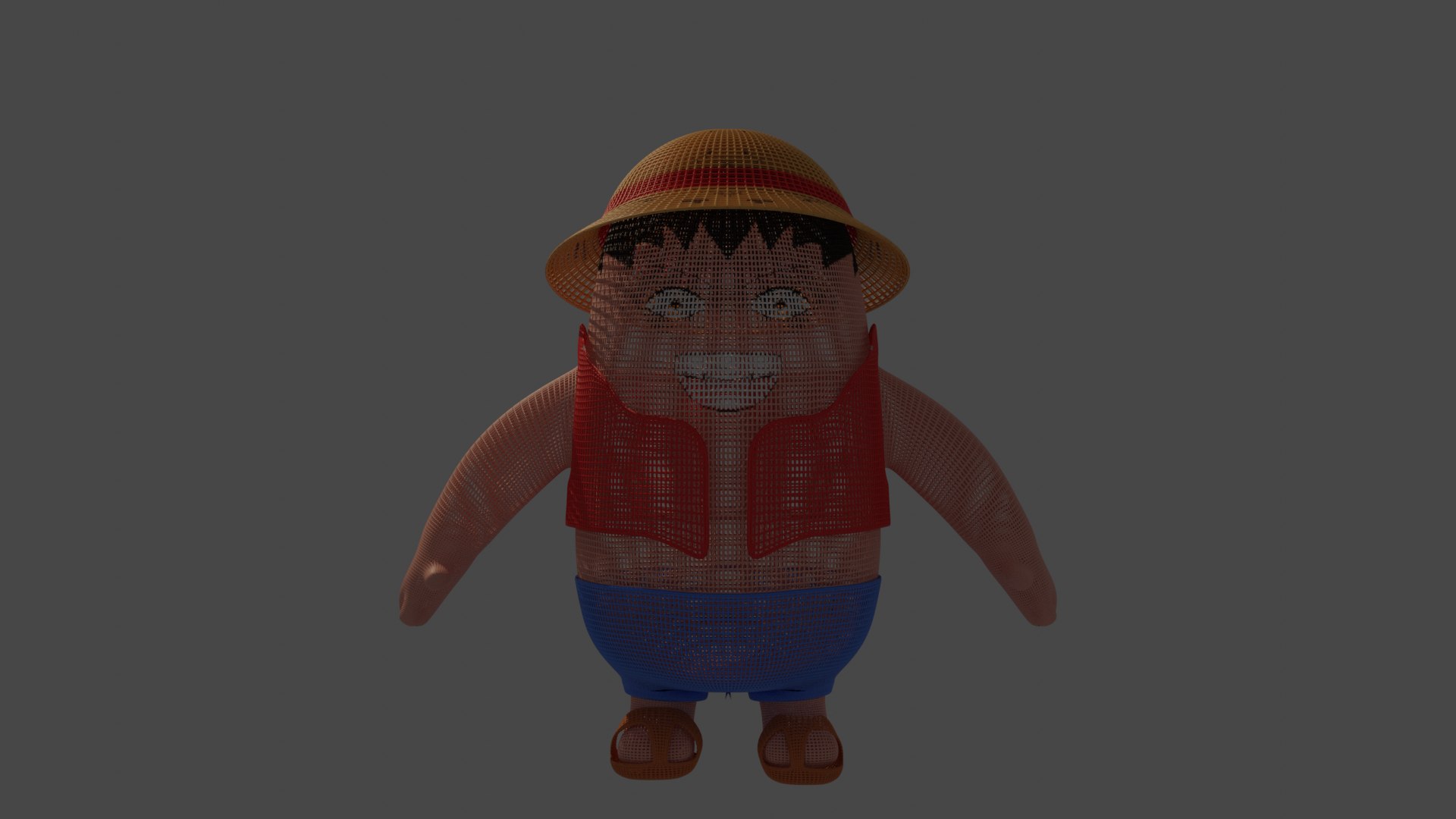 3D Luffy Fall Guys Model - TurboSquid 2414308