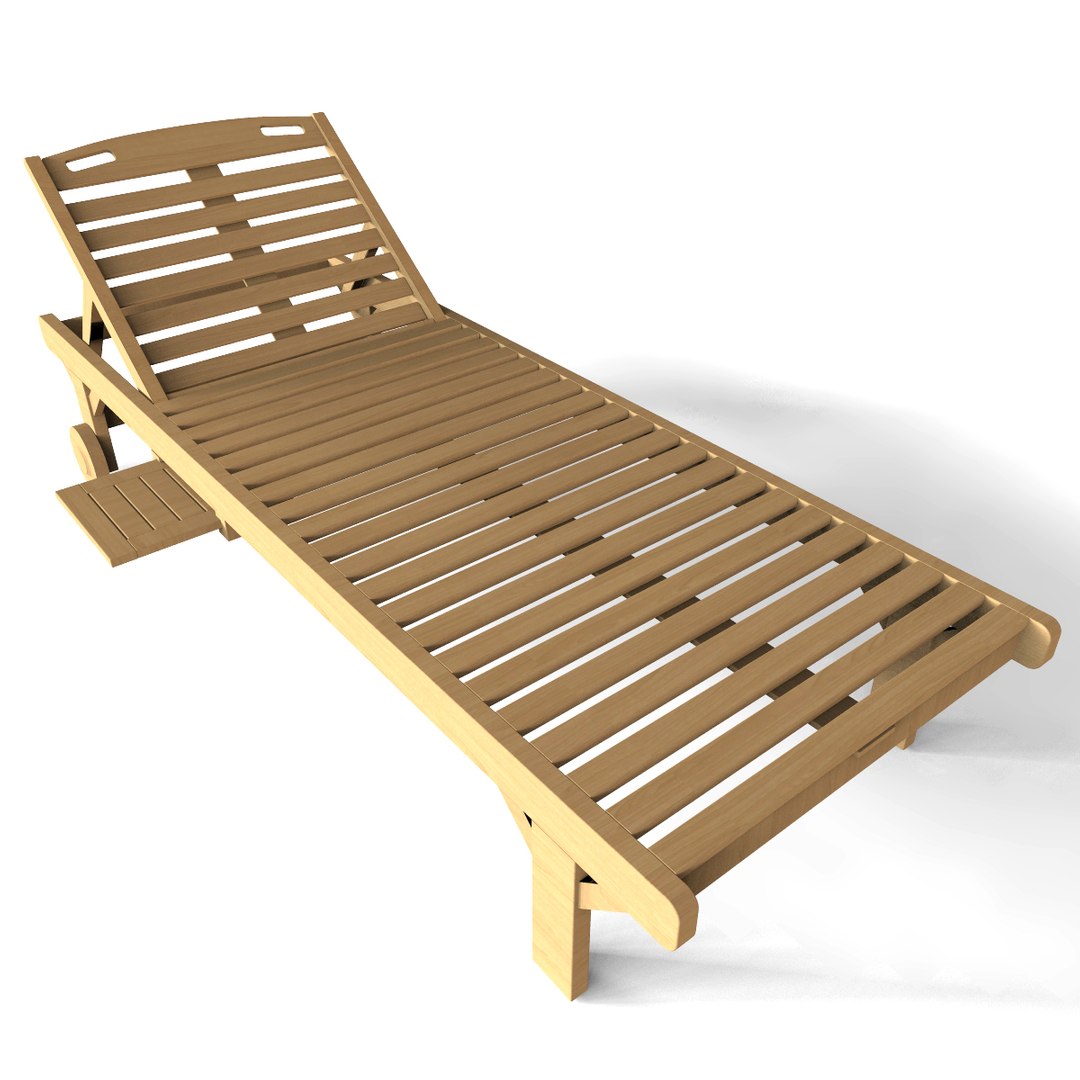Long Lawn Chair 3d Obj